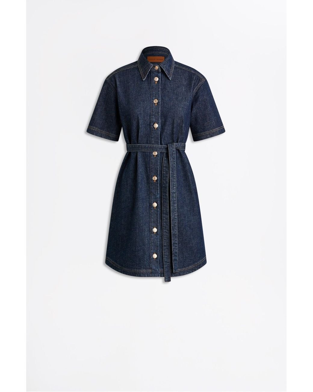 Scanlan Theodore Denim Mini Dress in Blue | Lyst