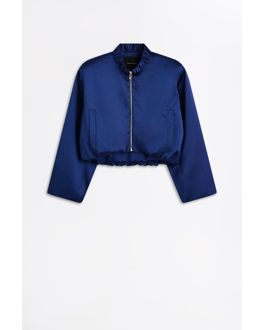 Scanlan Theodore Satin Bomber in Blue | Lyst