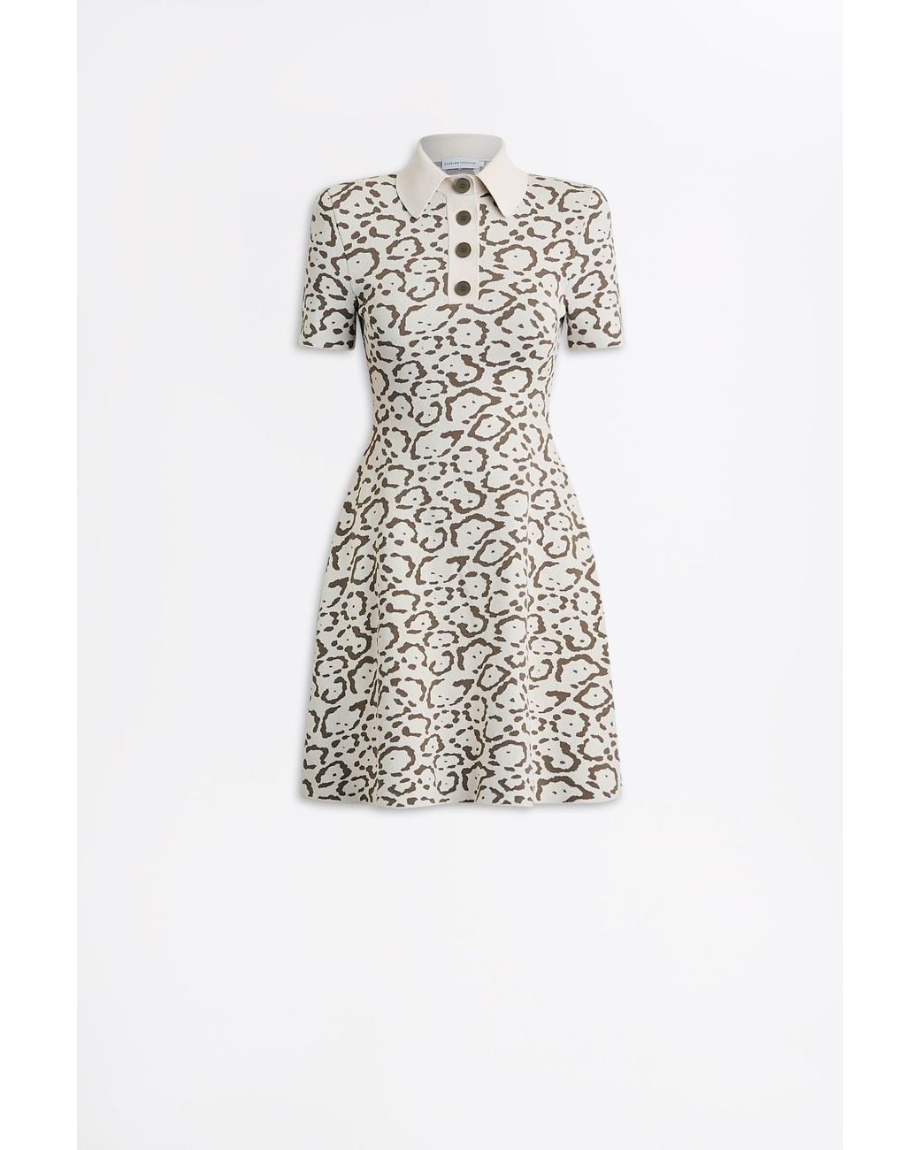Scanlan Theodore Crepe Knit Jacquard Mini in White | Lyst