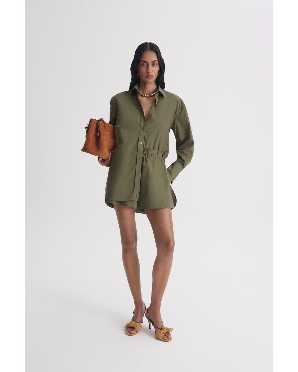 Scanlan Theodore Parachute Cotton Short in Green | Lyst