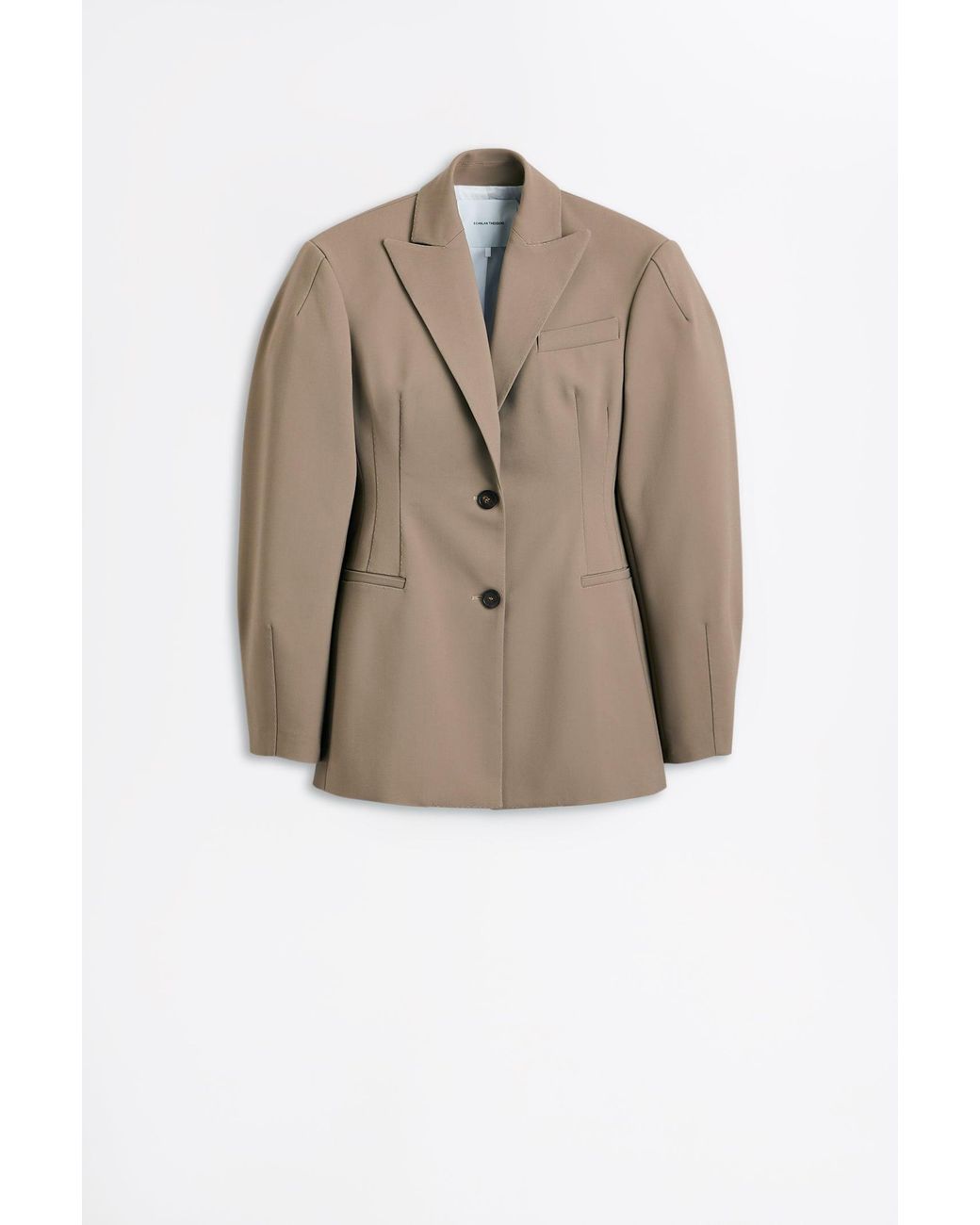 Scanlan Theodore Italian Curved Waist Jacket in Natural | Lyst