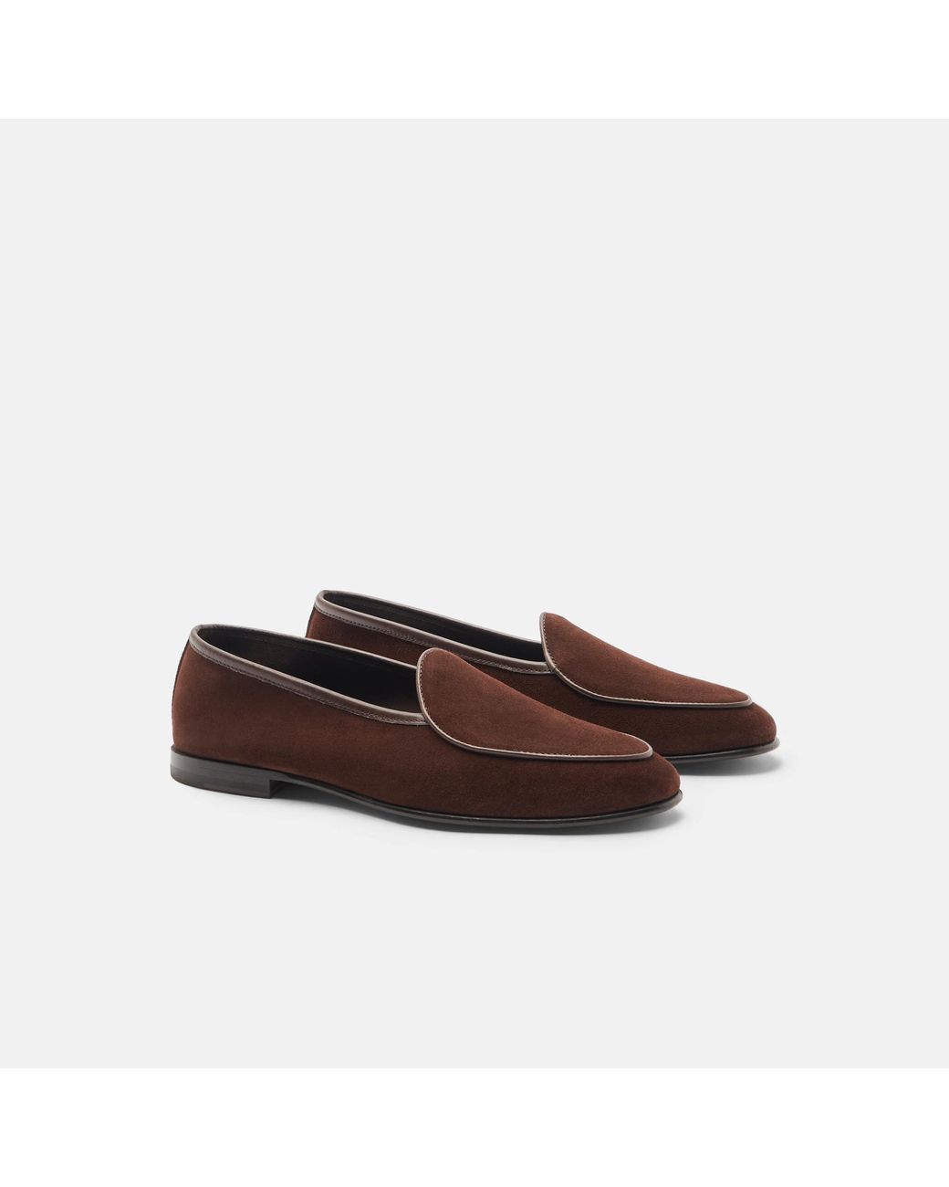 SCAROSSO Nils Brown Suede Loafers in Black for Men | Lyst