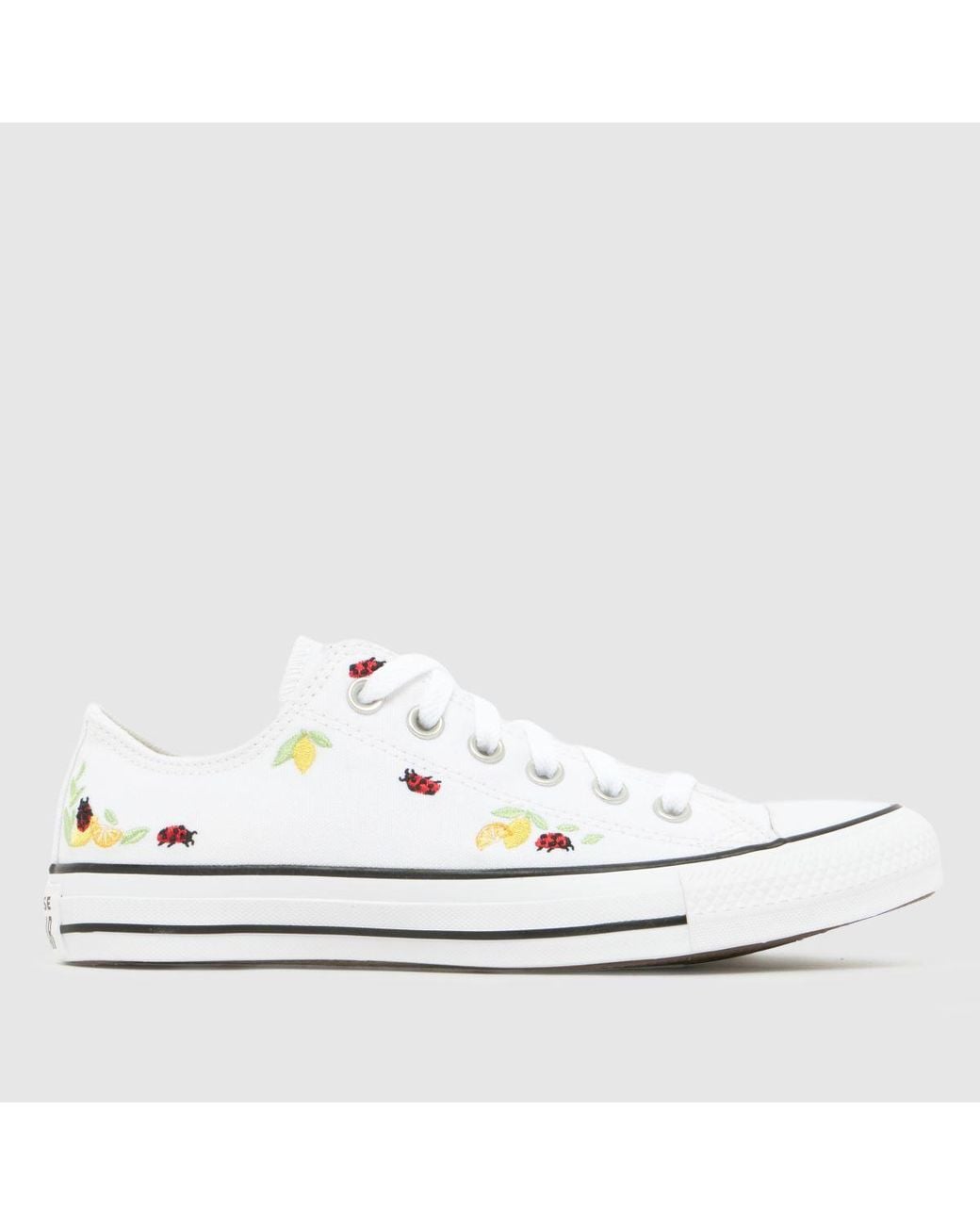 Converse All Star Lo Lemons Trainers in White | Lyst UK