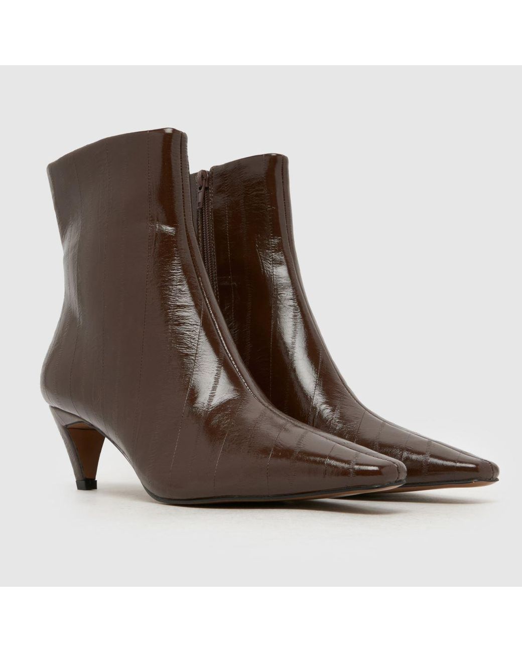 schuh Brooklyn Kitten Heel Boots in Brown | Lyst UK