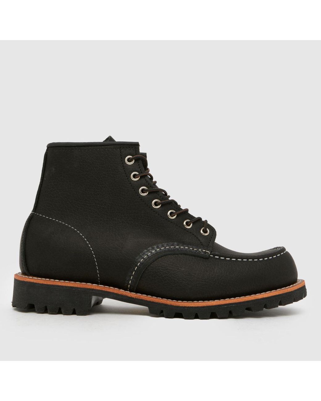 Red Wing Roughneck Moc Toe Boots in Black for Men | Lyst UK