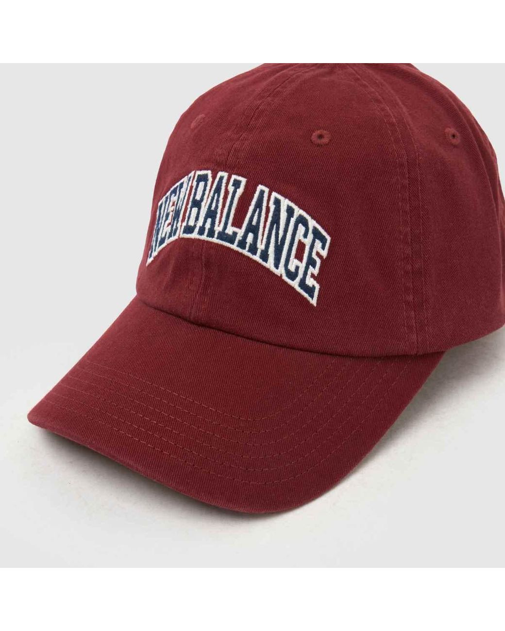 New Balance Logo 6 Panel Cap in Red | Lyst UK