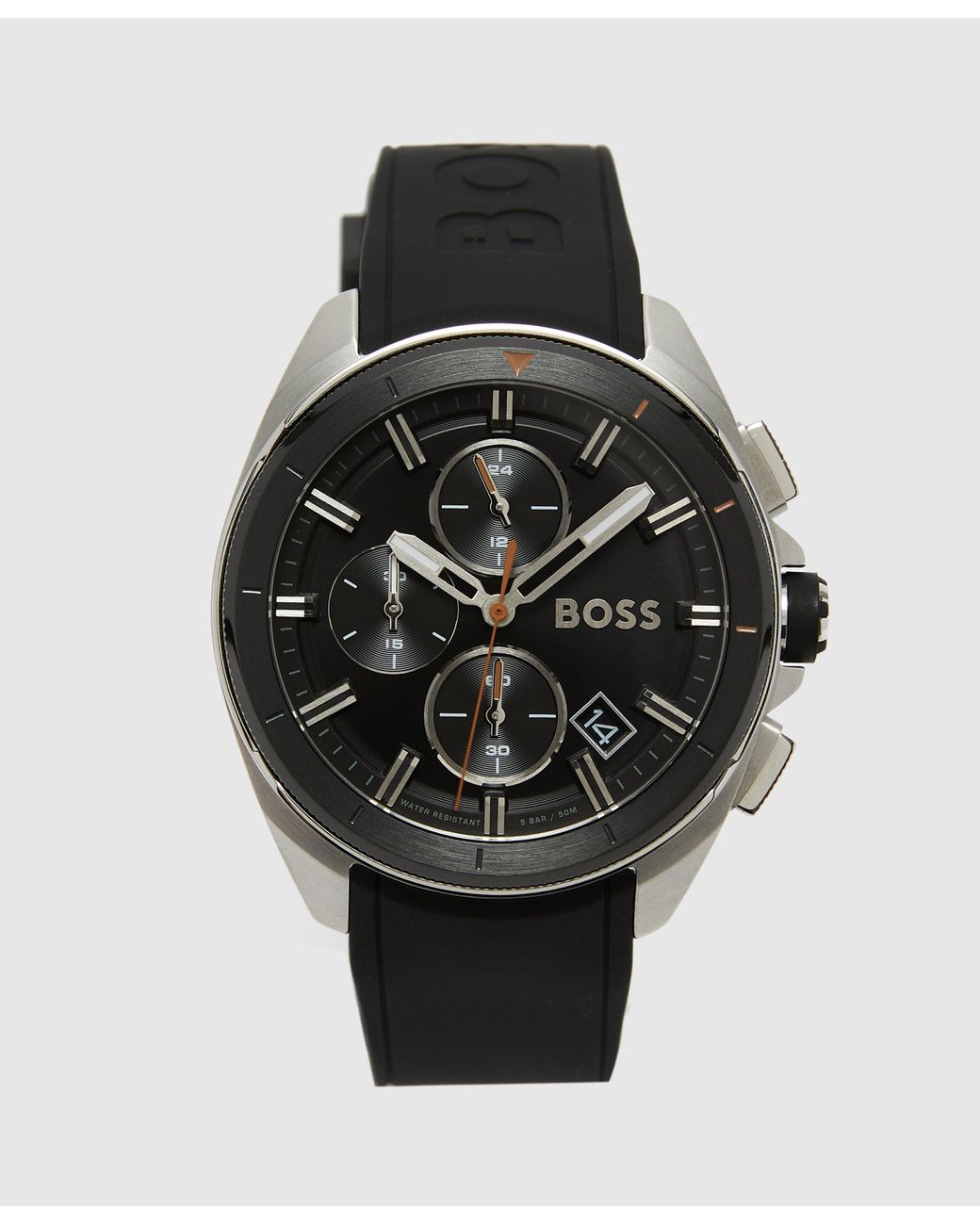 BOSS by HUGO BOSS Rubber Volane Watch in Black for Men | Lyst UK