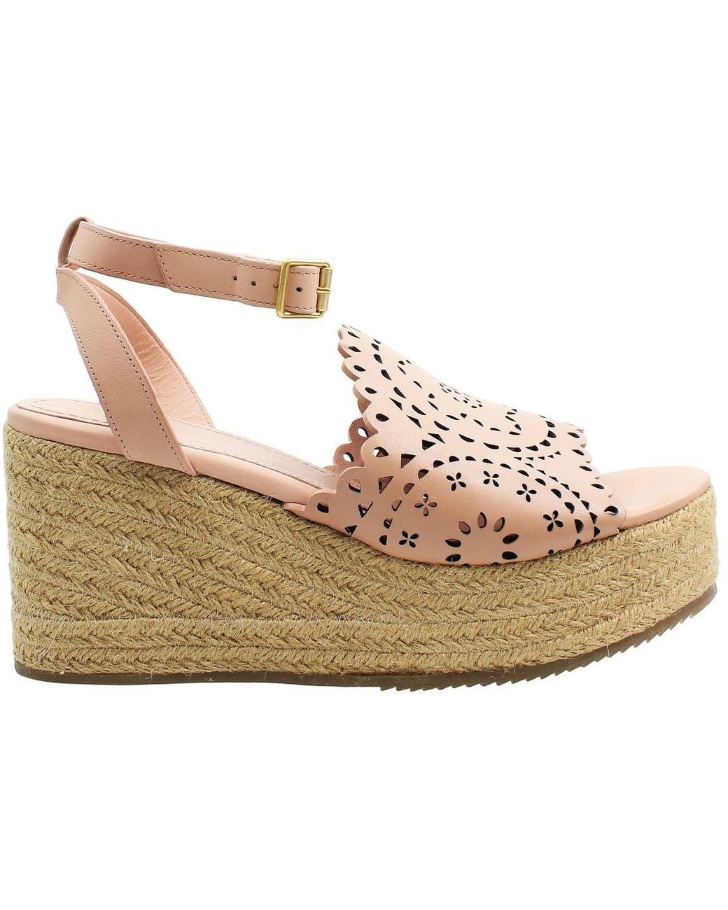 Ted Baker Twed Pinky Laser Cut Wedges in Metallic | Lyst UK