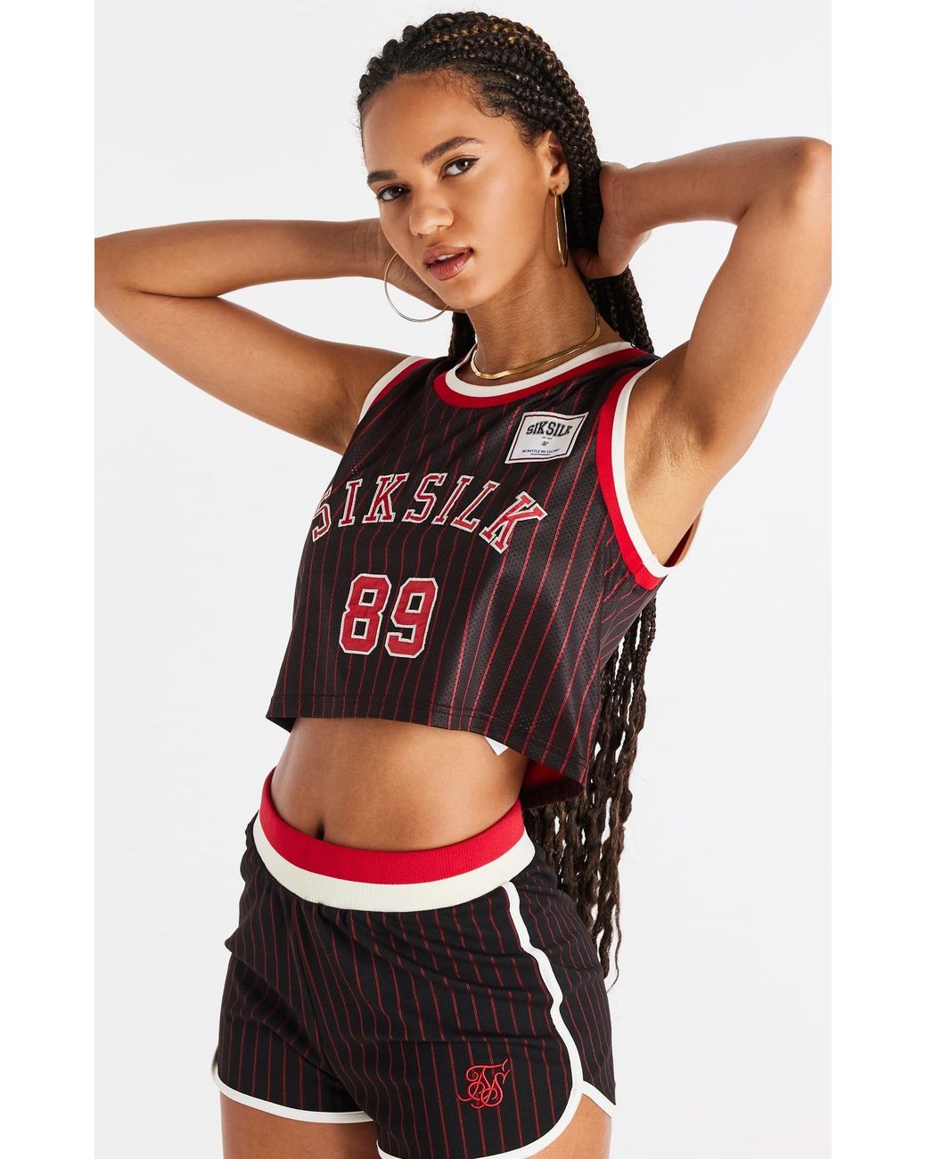 SIKSILK Basketball Cropped Vest | Lyst UK