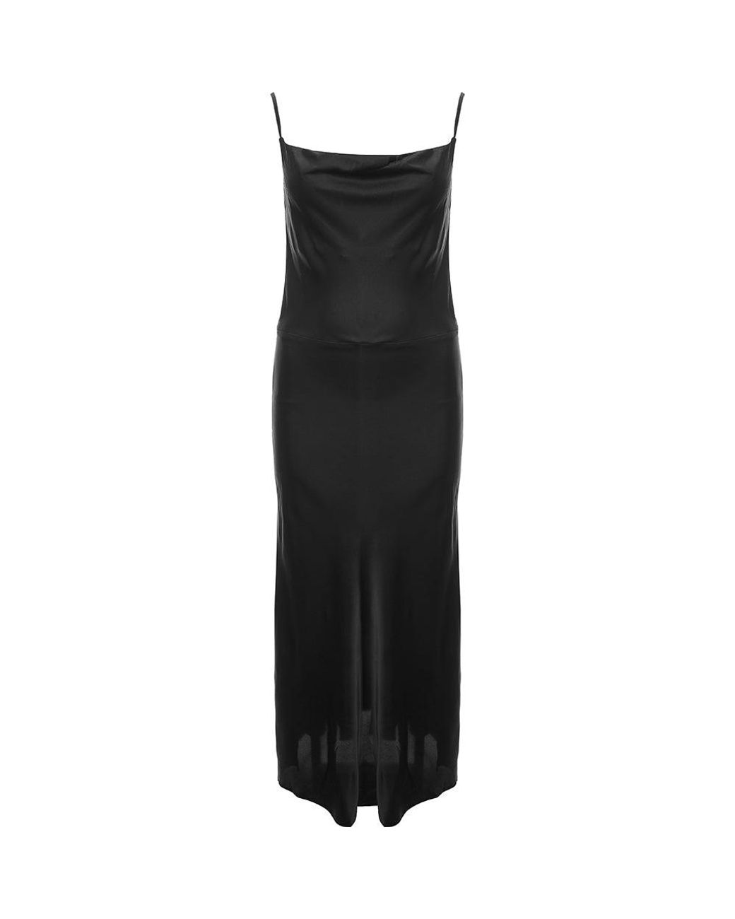 AX Paris Cowl Neck Satin Slip Dress in Black | Lyst UK