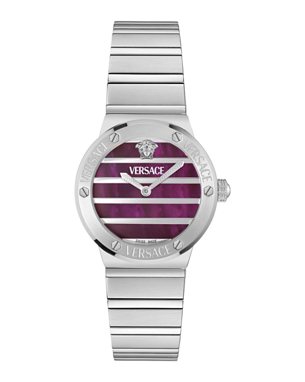 Versace Greca Logo Pearl Watch Ve0S00125 Stainless Steel in Metallic ...