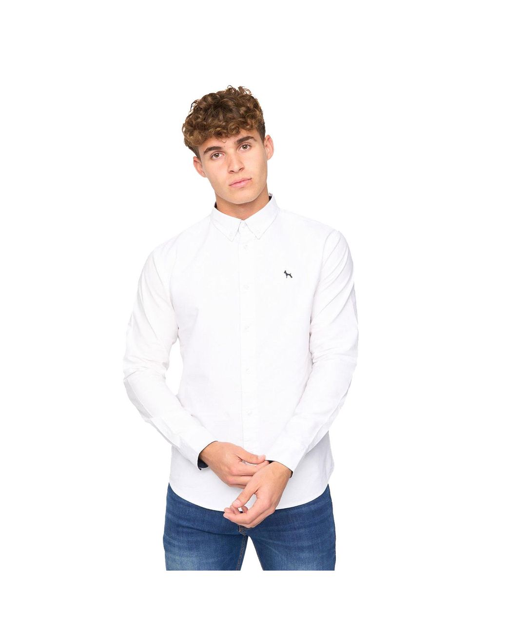 Bewley & Ritch Chatmen Slim Fit Oxford Shirt in White for Men | Lyst UK