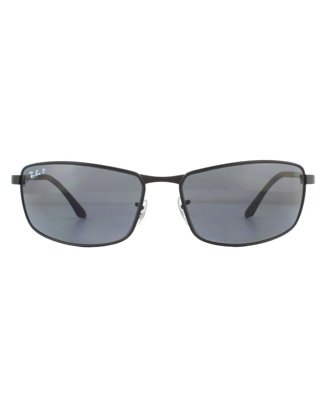 Ray-Ban Wrap Gradient Polarized Sunglasses Metal in Grey for Men | Lyst UK