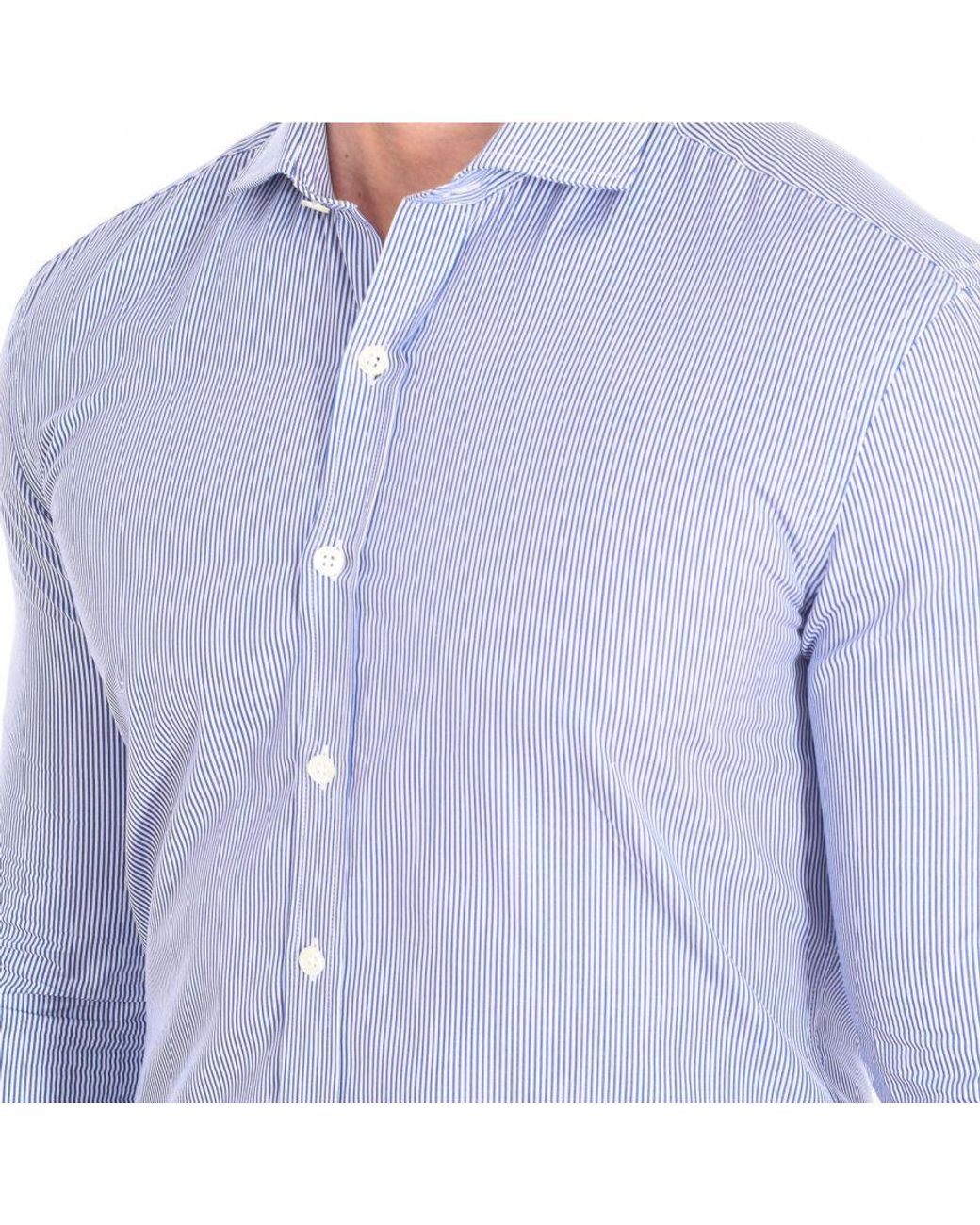 Café Coton Long Sleeve Lapel Collar Button Closure Shirt Forfar05 in ...