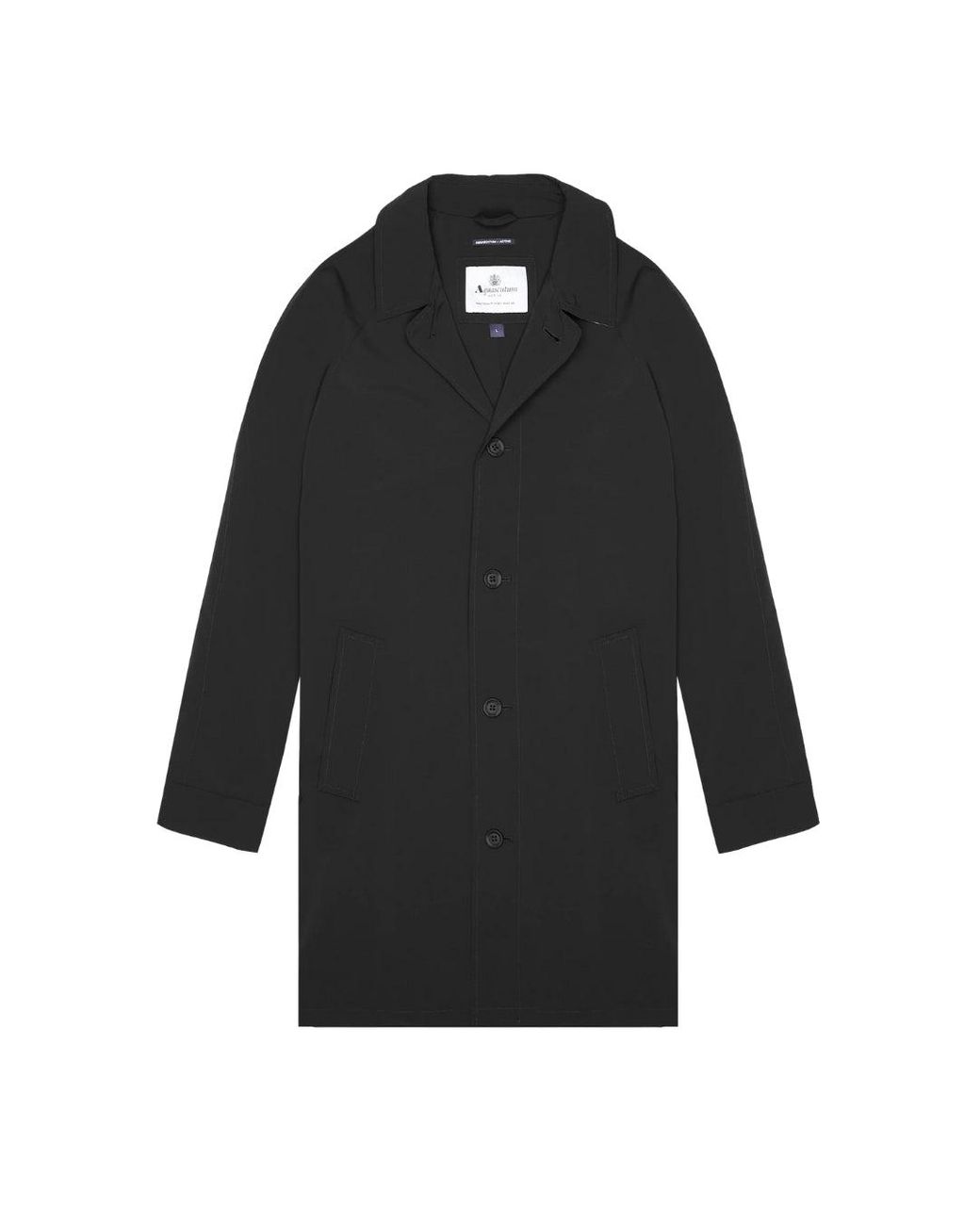 Aquascutum Active Stretch Caban Trench Coat in Black for Men | Lyst UK