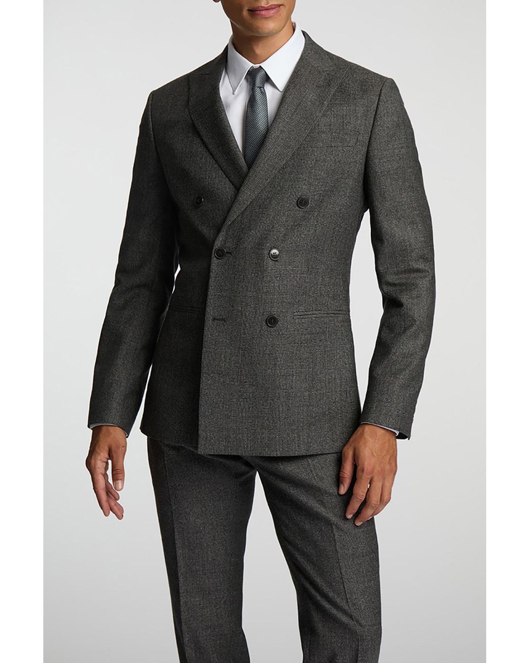Alexandre Silver Label Of England Tailored Fit Flannel Check Jacket in ...