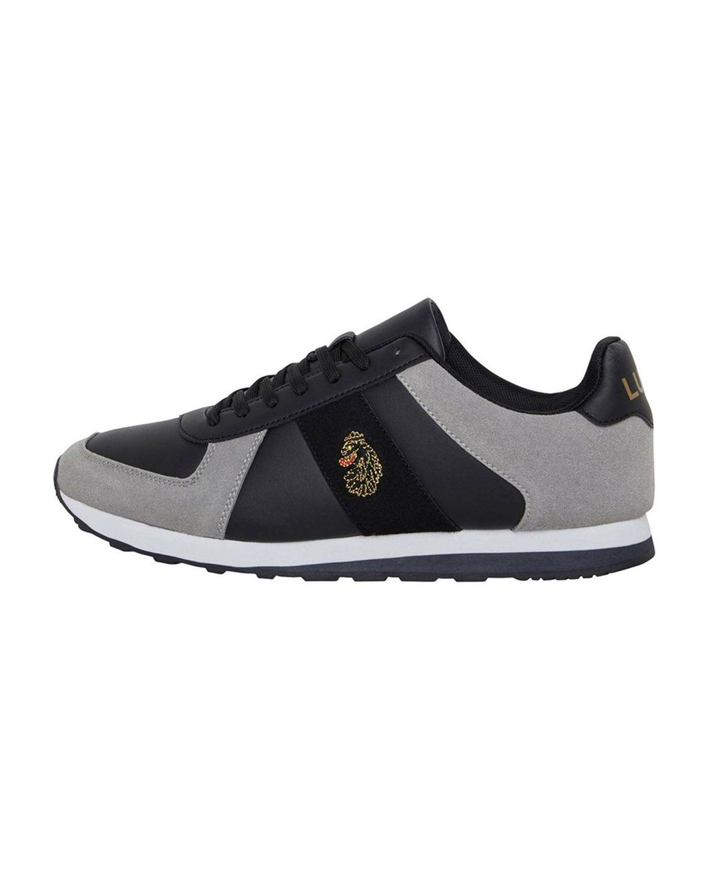 Luke 1977 Fach Faux Suede & Pu Trainers in Black for Men | Lyst UK