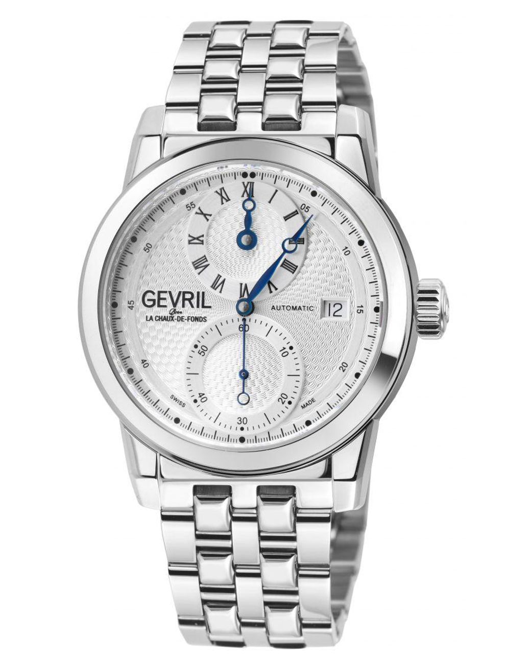 Gevril Gramercy Ss Case, Dial, 316L Stainless Steel Bracelet Watch in ...