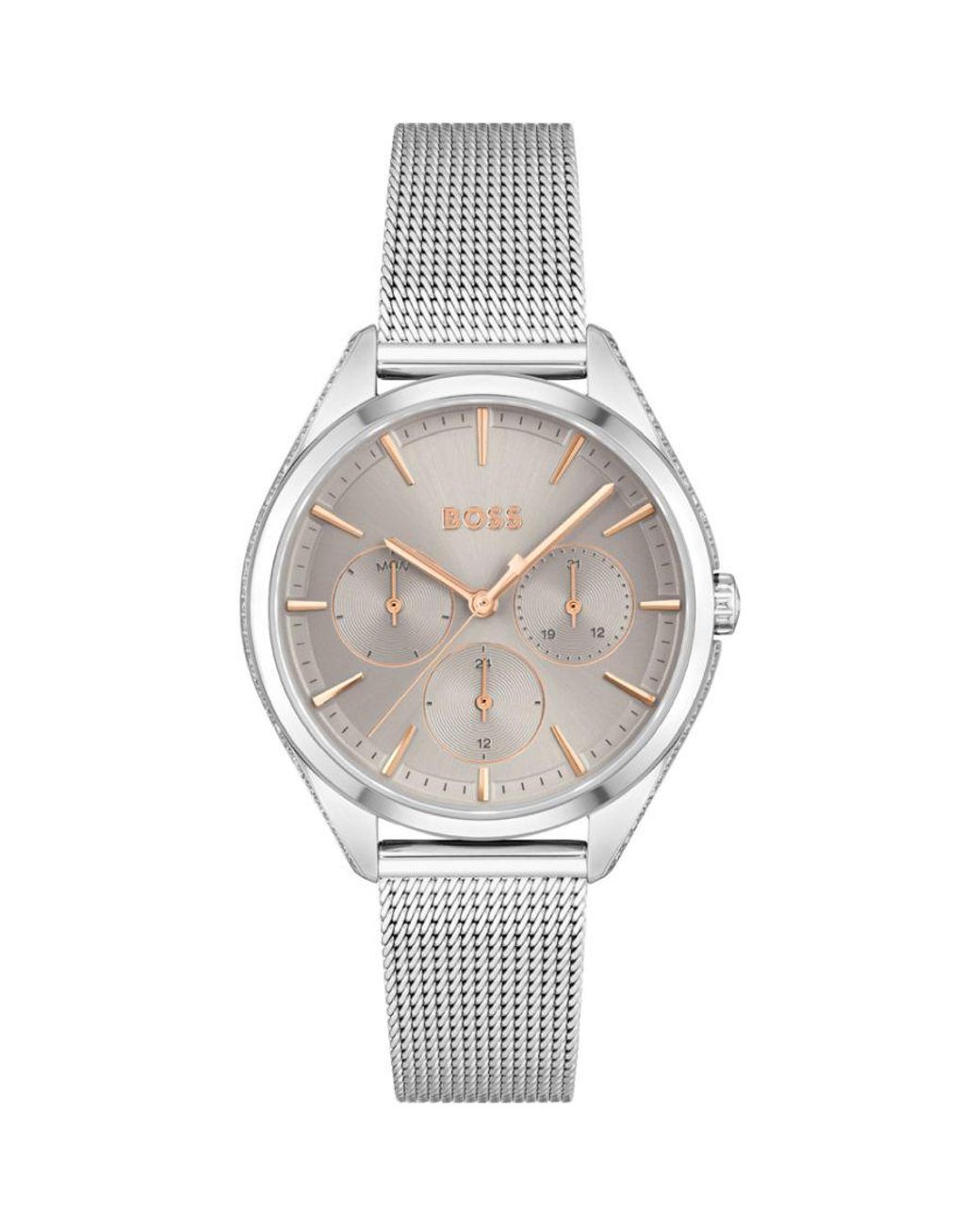 BOSS Multi-Dial Silver Watch in Grey | Lyst UK
