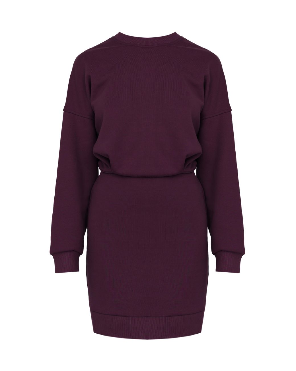 UNDRESS Nika Dark Mini Jersey Dress With Long Sleeves in Purple | Lyst