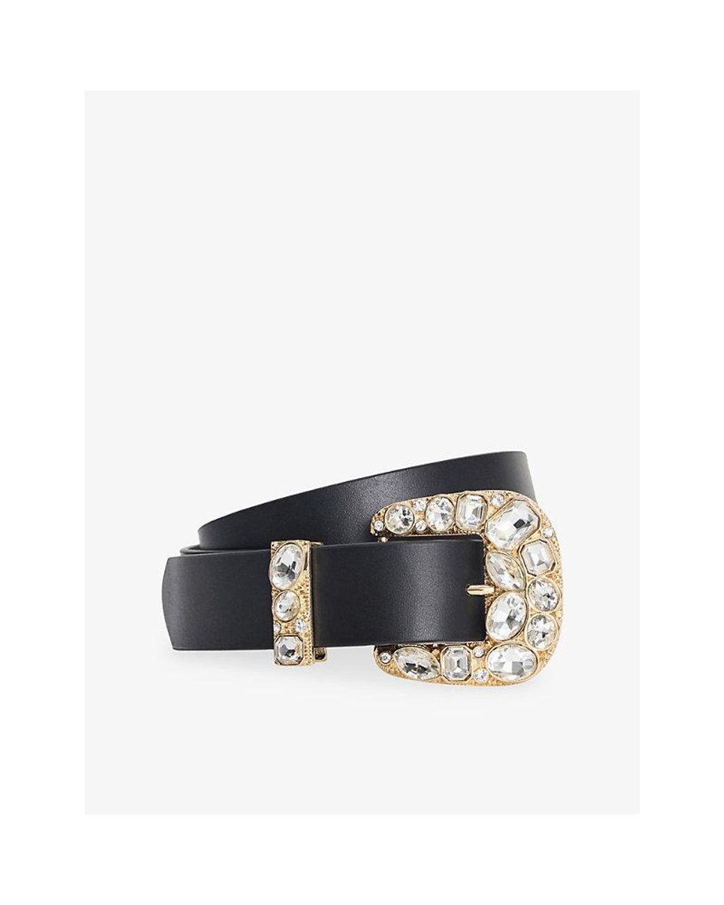 GOOD AMERICAN X Dolly's Joleans By Dolly Parton Crystal-Buckle Leather ...