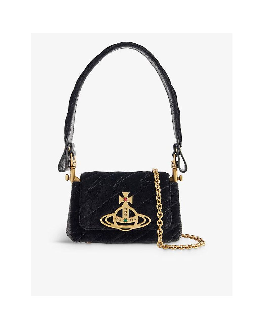 Vivienne Westwood Hazel Small Cotton Top-handle Bag in Black | Lyst