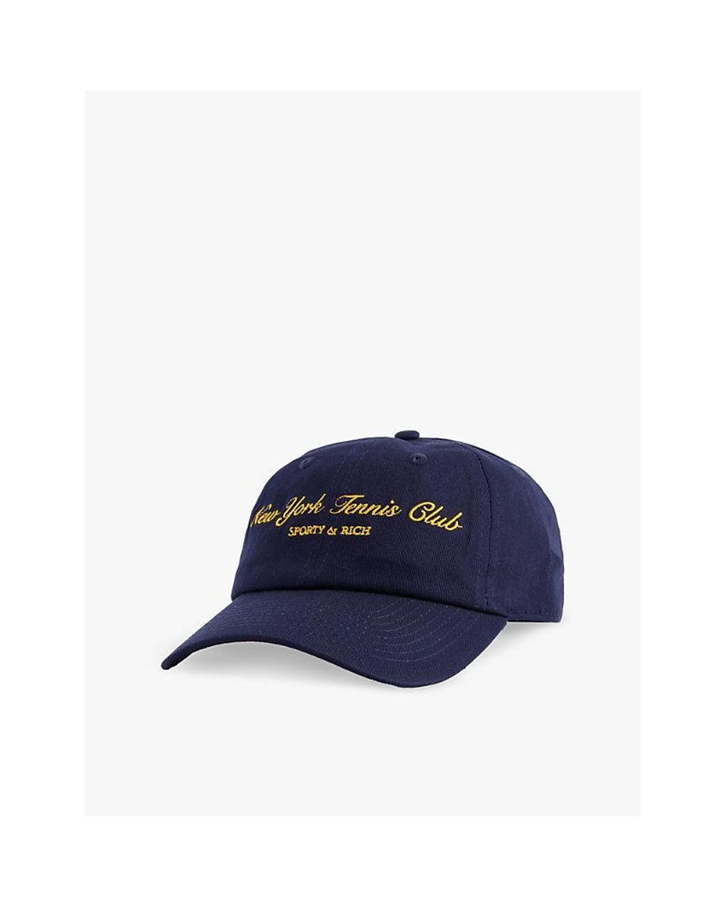 Sporty & Rich New York Tennis Club Text-embroidered Cotton Baseball Cap ...