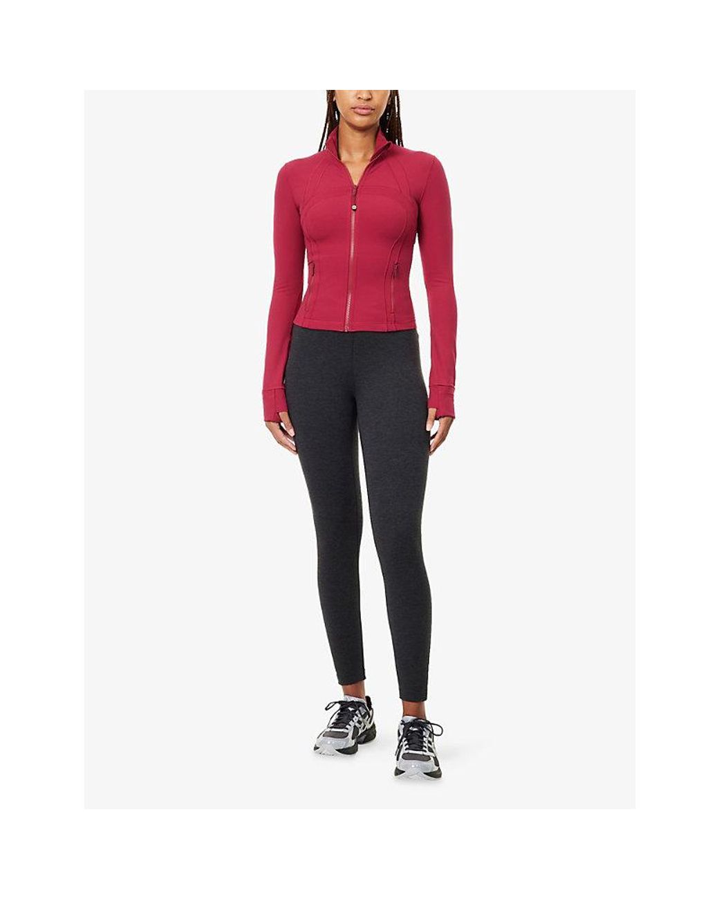 lululemon Define Nulu Cropped Stretch-Woven Jacket in Red | Lyst UK