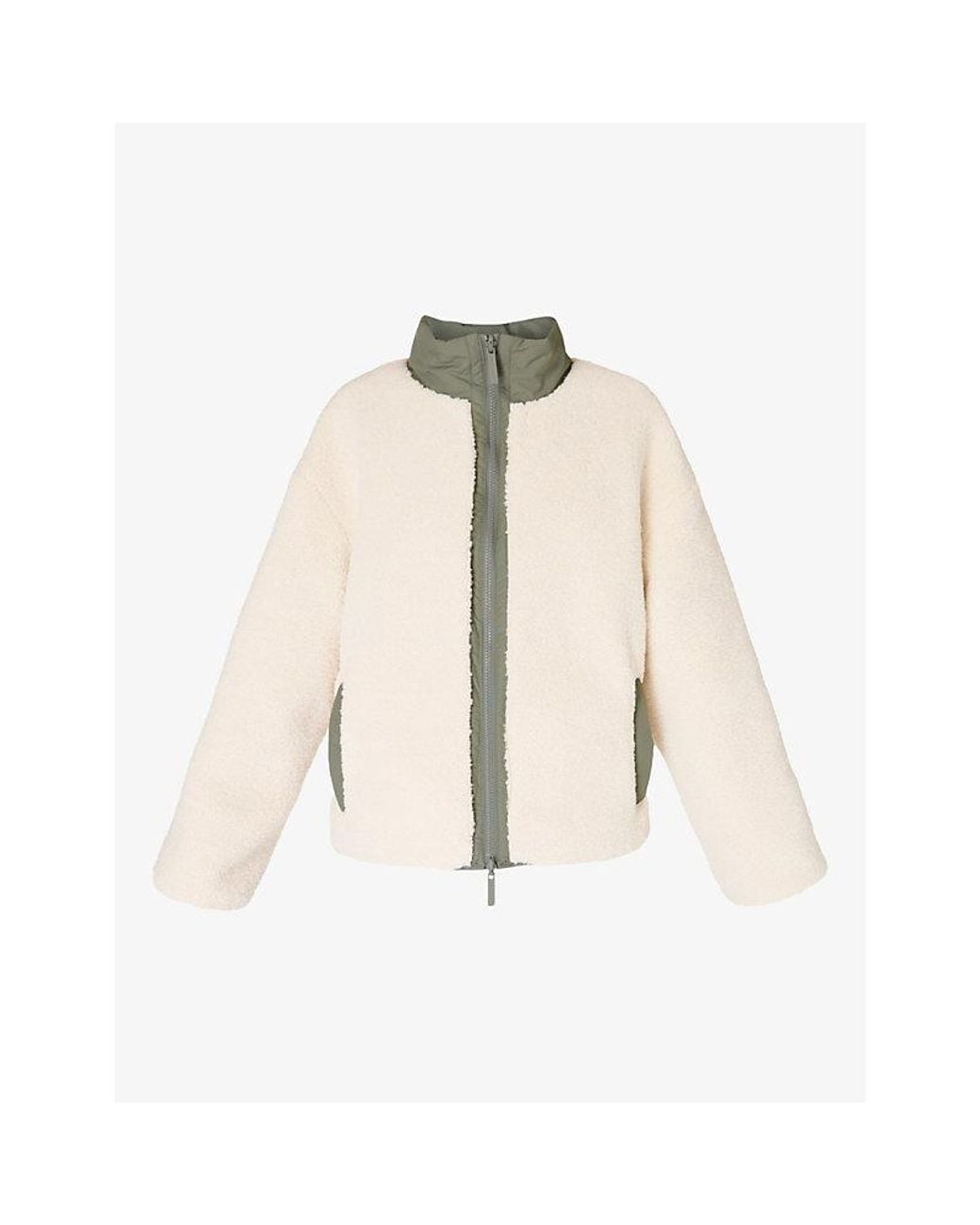 Sweaty Betty Cloud Wilderness Reversible Sherpa Jacket in Natural | Lyst