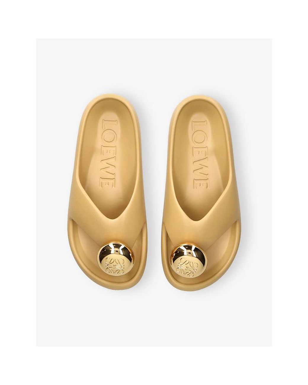 Loewe X Paula's Ibiza Foam Bubble Rubber Sliders in Natural | Lyst