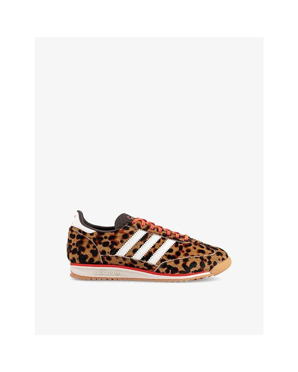 adidas Sl 72 Leopard-Print Suede And Mesh Low-Top Trainers in Brown | Lyst
