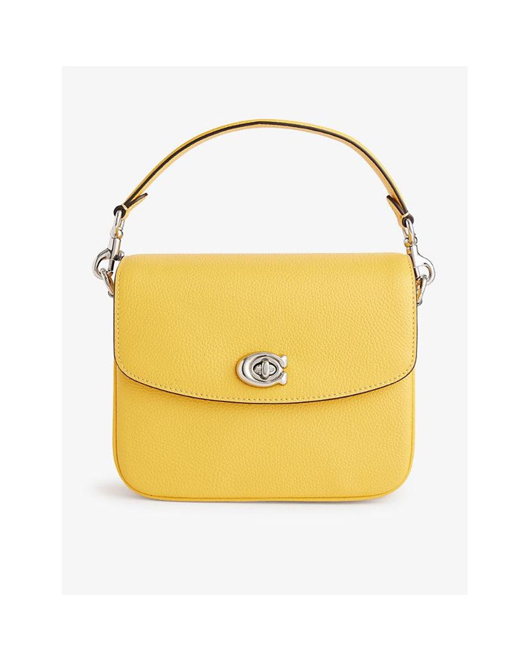 COACH Cassie 19 Leather Cross-body Bag in Yellow | Lyst