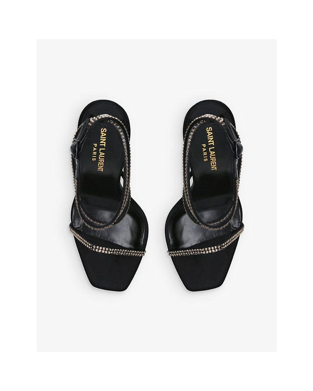 Saint Laurent Opyum 110 Rhinestone-Embellished Leather Saint Laurent Opyum 110 Rhinestone-Embellished Leather