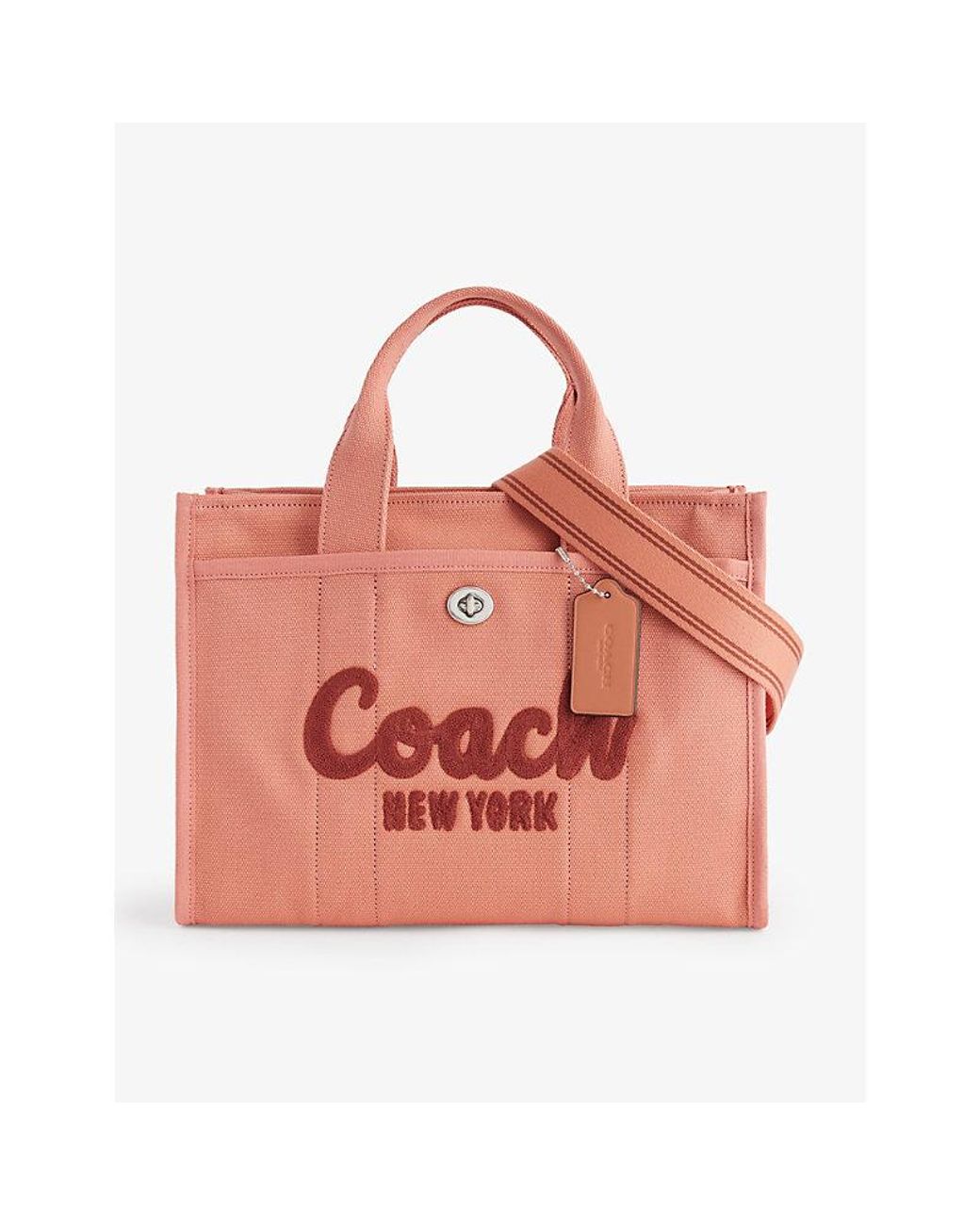 COACH Cargo Tote in Pink | Lyst