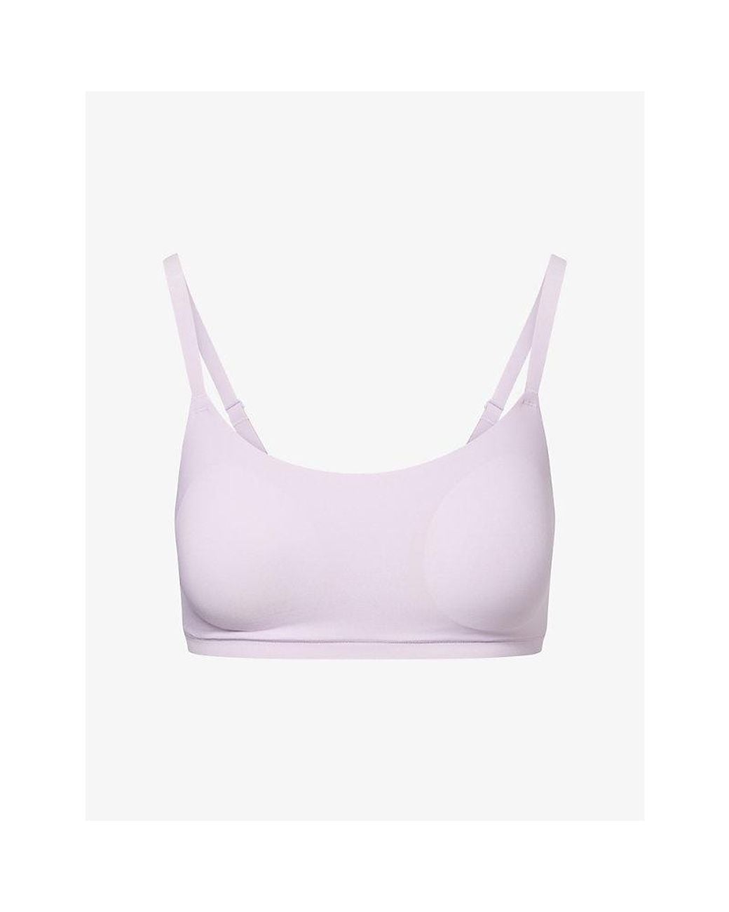 Chantelle Soft Stretch Smooth Padded Stretch-Woven Bralette in Purple ...