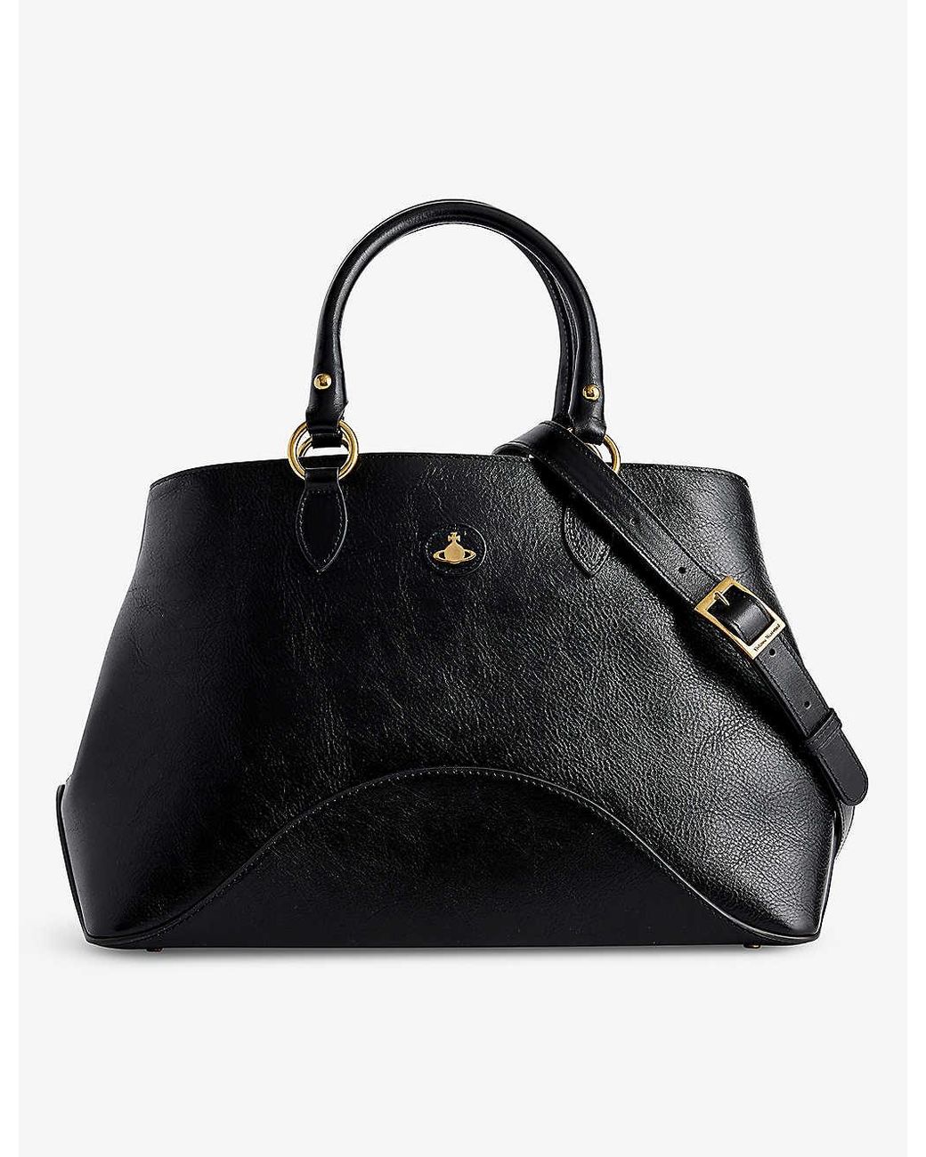 Vivienne Westwood Britney Medium Leather Tote Bag in Black | Lyst UK