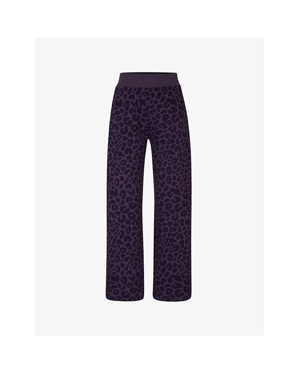 BOSS X Naomi Campbell Leopard-Pattern Stretch Cotton-Blend Jogging ...