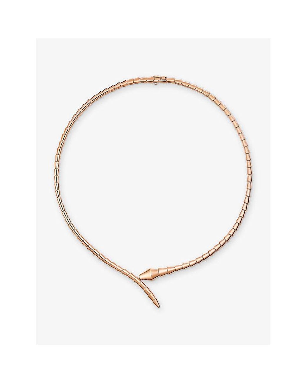 BVLGARI Serpenti Viper 18Ct Rose- Necklace in Metallic | Lyst