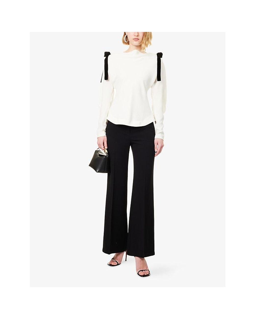 Jonathan Simkhai Marlee Bow-Embellished Woven Top in White | Lyst UK