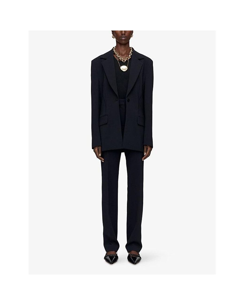 JOSEPH Fallon Comfort Cady Woven Jacket in Black | Lyst