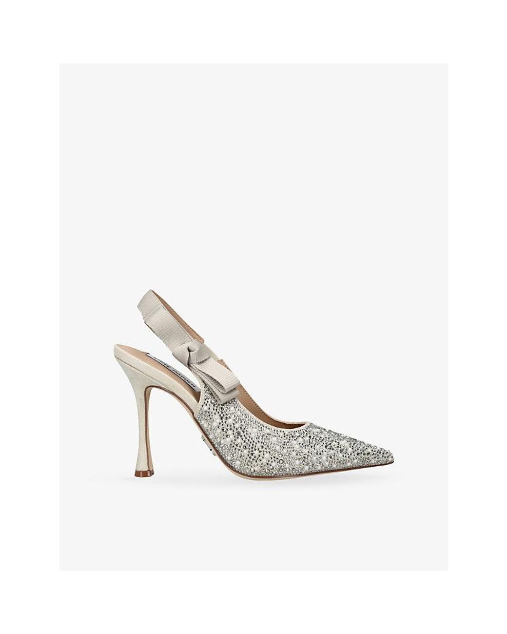 Steve Madden Brylie-P Faux-Suede Slingback Courts in White | Lyst