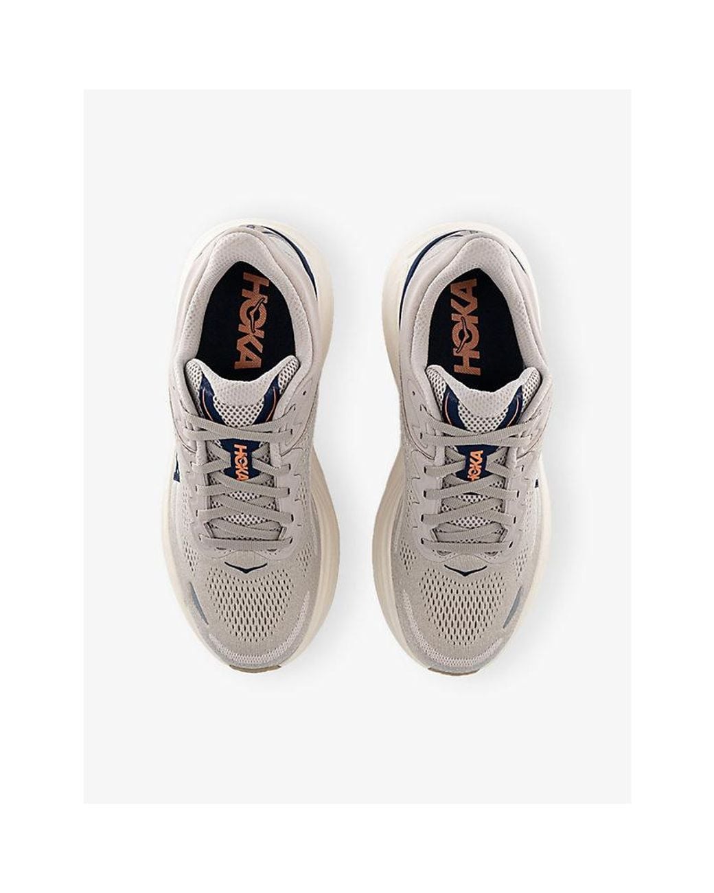 Deckers Hoka Bondi 9 Mesh Trainers in White for Men | Lyst