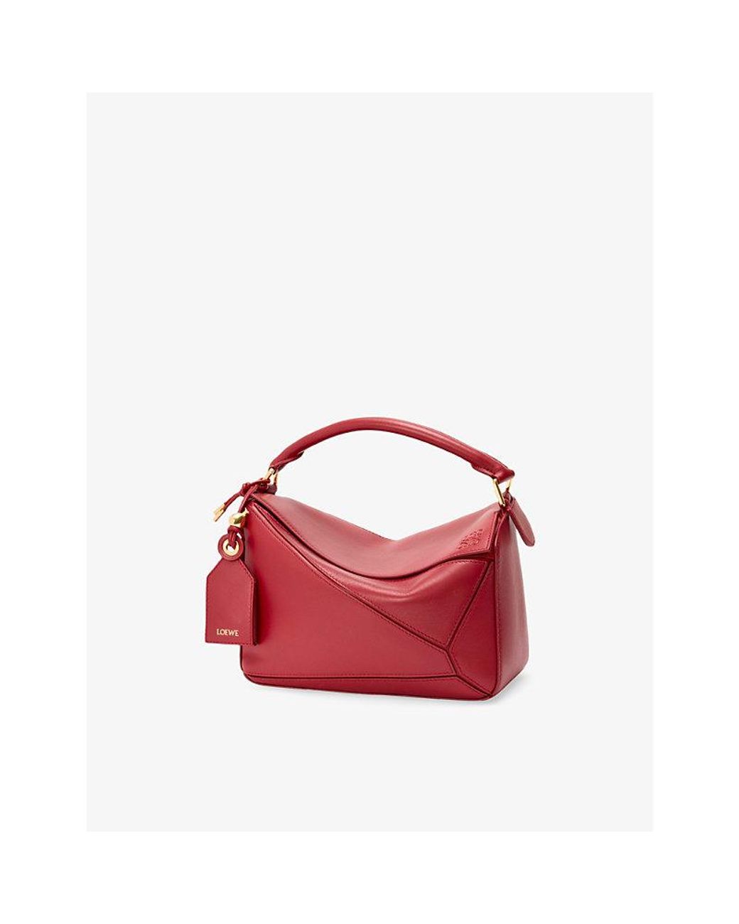 Loewe Puzzle Small Leather Top-Handle Bag in Red | Lyst