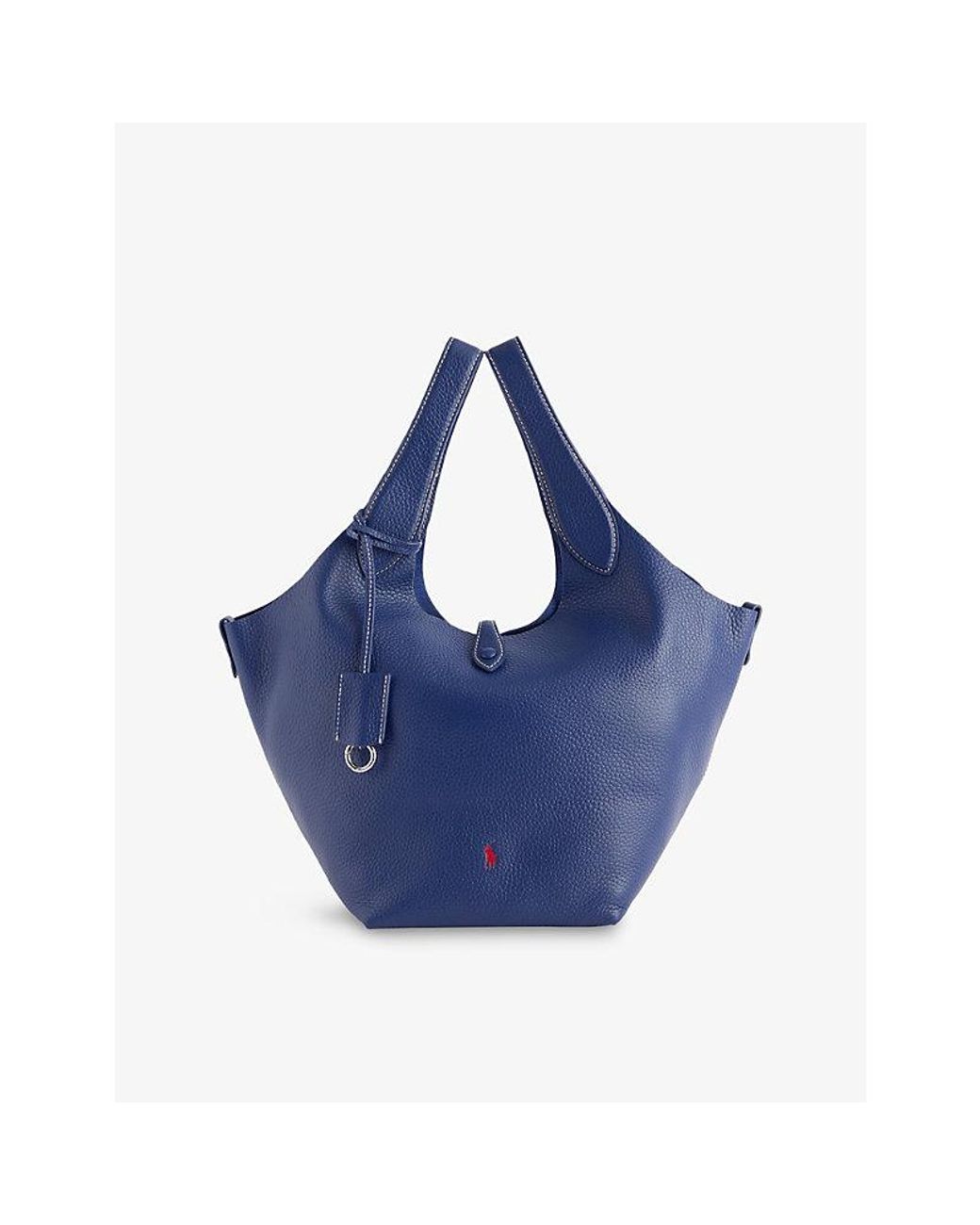 Polo Ralph Lauren Polo Play Leather Tote Bag in Blue | Lyst