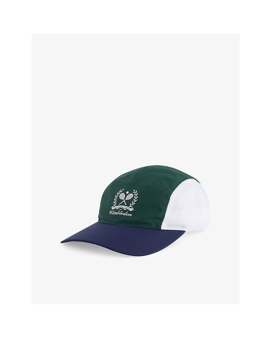 Polo Ralph Lauren X Wimbledon Brand-Print Woven Baseball Cap in Blue ...