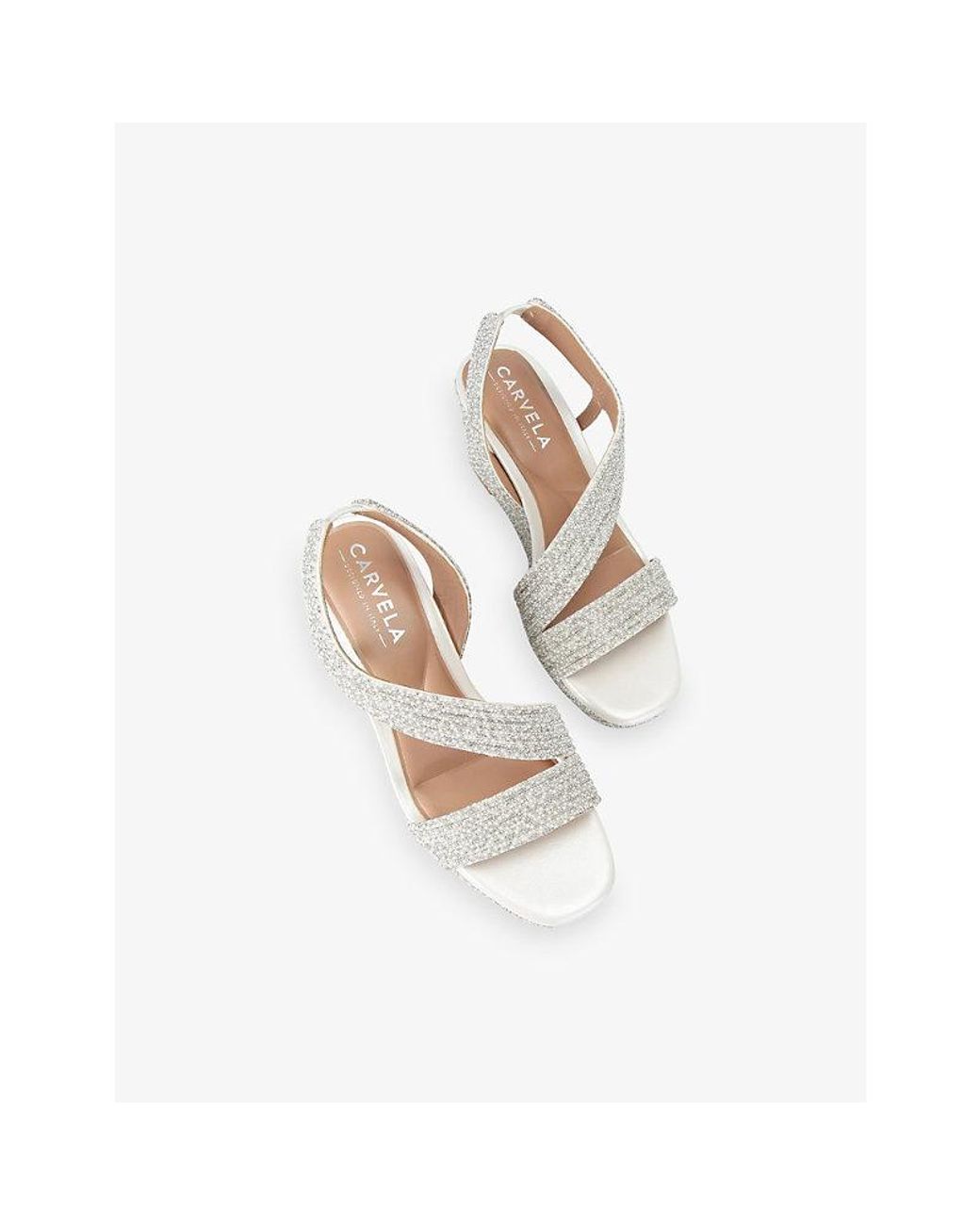 Carvela Kurt Geiger Gala Jewel Woven Sandals in White | Lyst