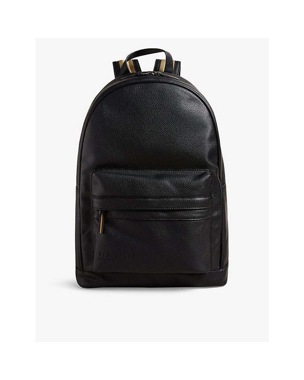 Ted Baker Kaileb Logo-debossed Faux-leather Backpack in Black for Men ...