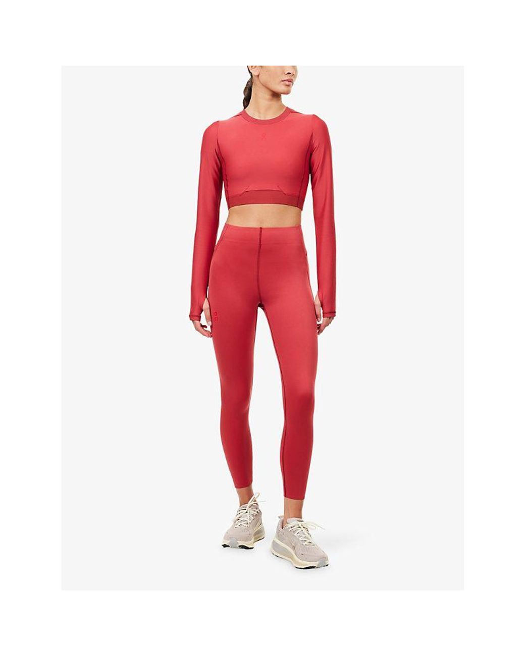On Shoes Train Year Of The Horse Lg-Sleeve Crop Top in Red | Lyst UK
