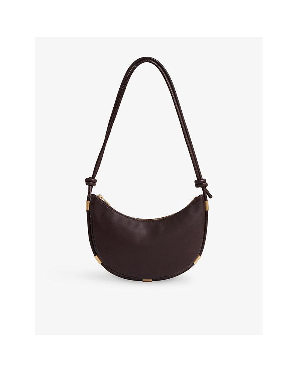 Reiss Harriet Rope-Strap Leather Shoulder Bag in Brown | Lyst