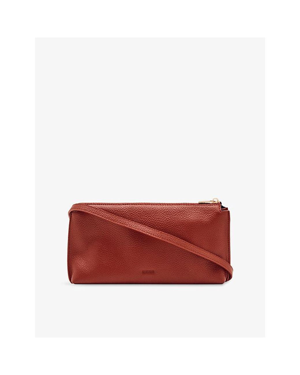 Reiss Muriel Leather Cross-Body Bag in Red | Lyst